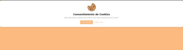 Consentimiento de cookies usando HTML, CSS y JavaScript