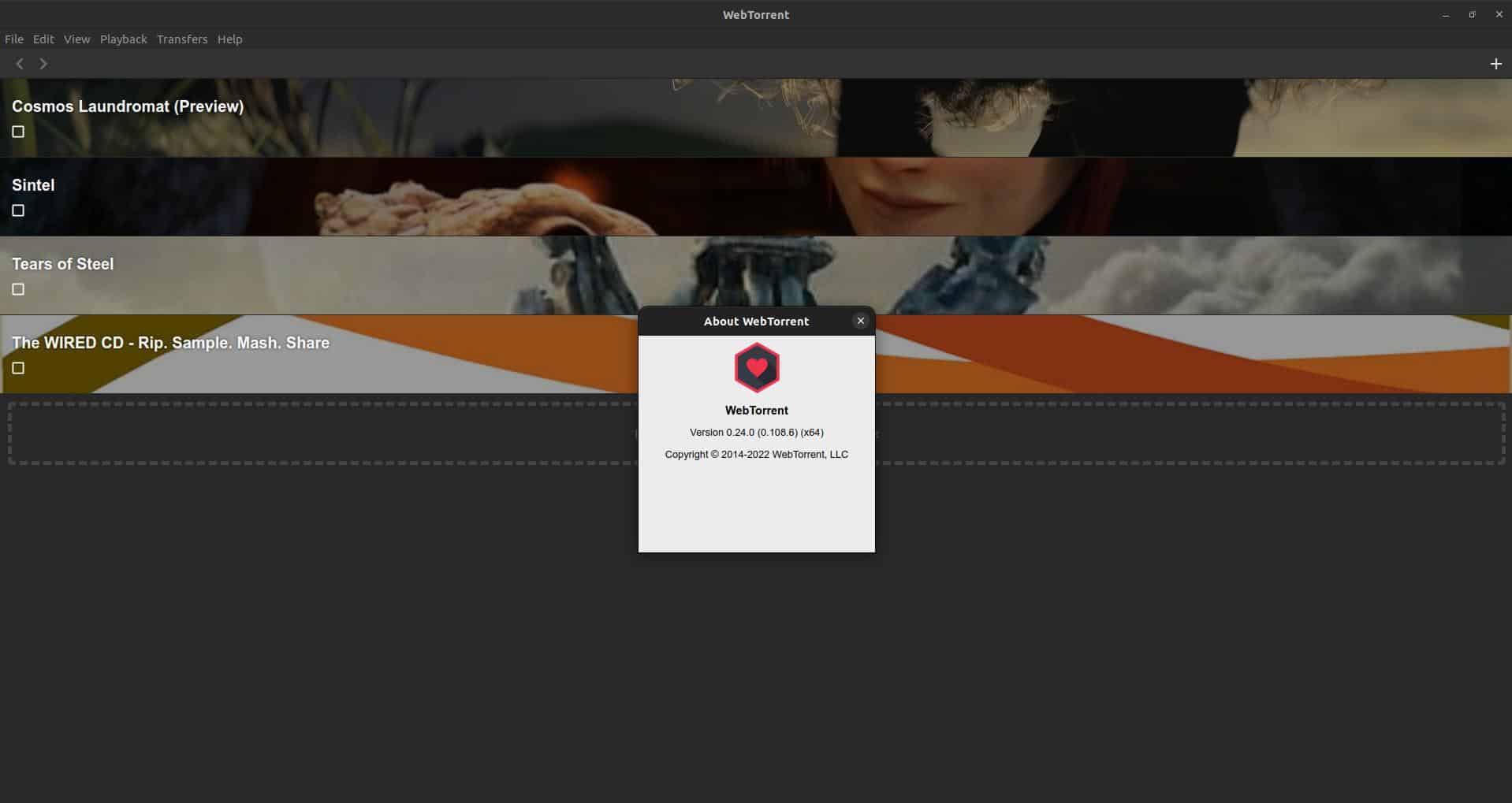 WebTorrent, cómo instalar este programa en Ubuntu 22.04