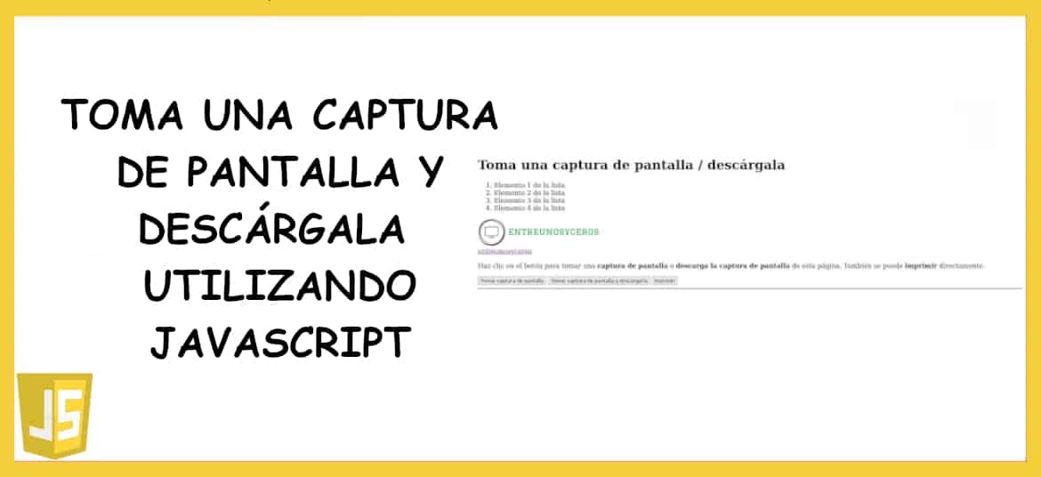 Tomar Una Captura De Pantalla Utilizando Javascript