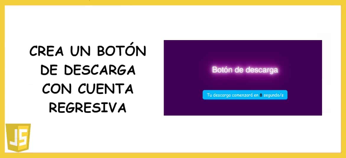 Botón de descarga con cuenta regresiva usando JavaScript