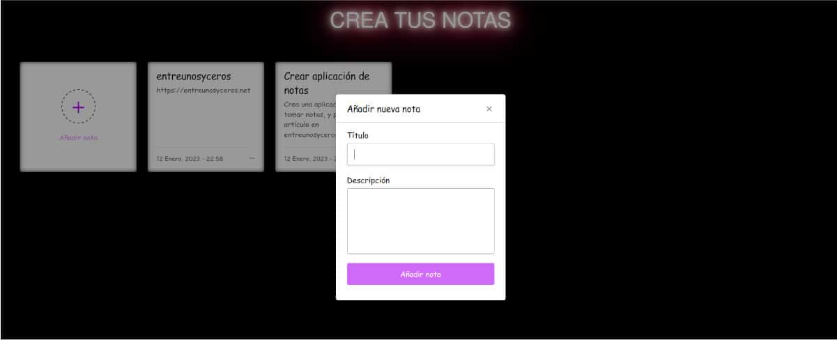 Aplicación web de notas, crea la tuya propia de forma rápida