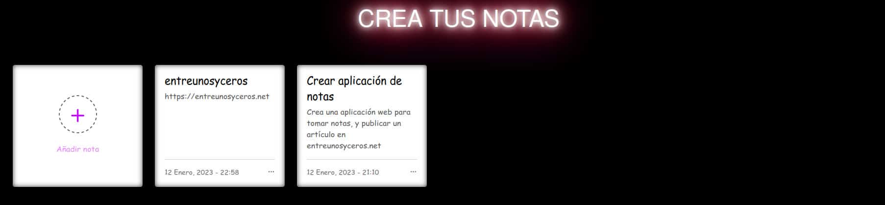Aplicación web de notas, crea la tuya propia de forma rápida