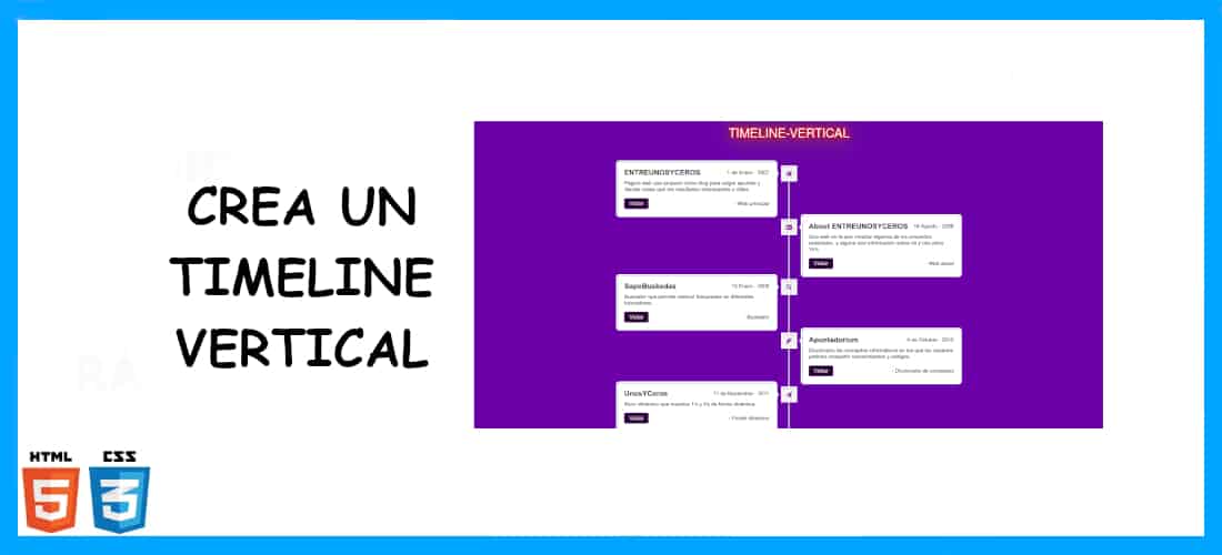 TimeLine vertical responsive, crea el tuyo utilizando HTML y CSS