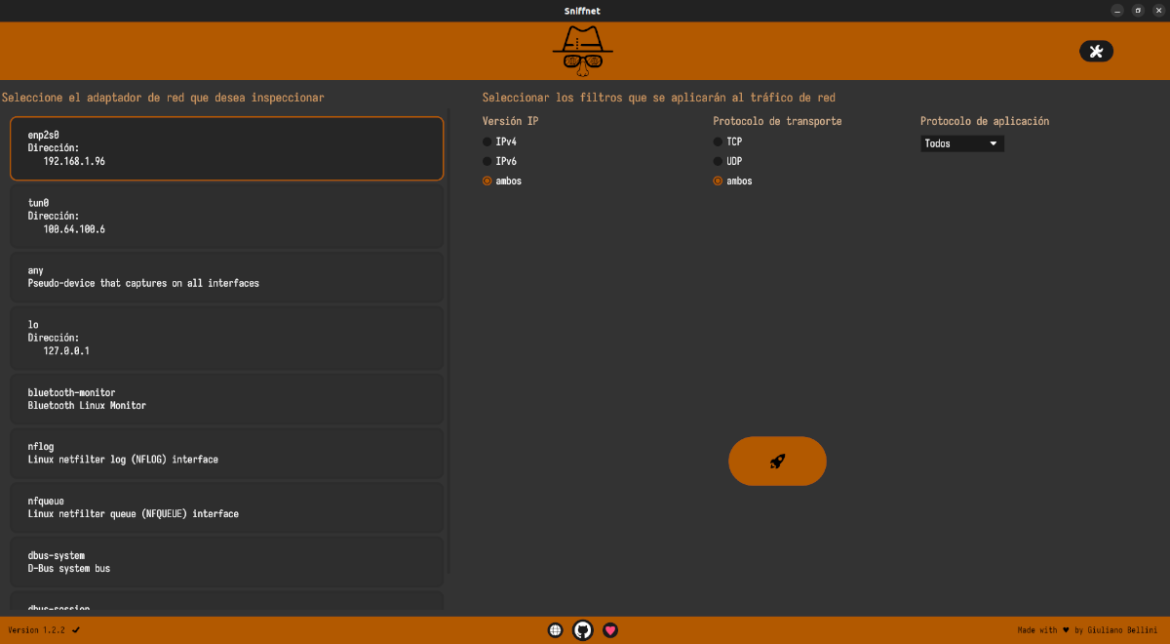 Sniffnet, monitoriza tu conexión a internet de forma sencilla