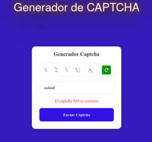 Generador de CAPTCHA, crea el tuyo con HTML, CSS y JS